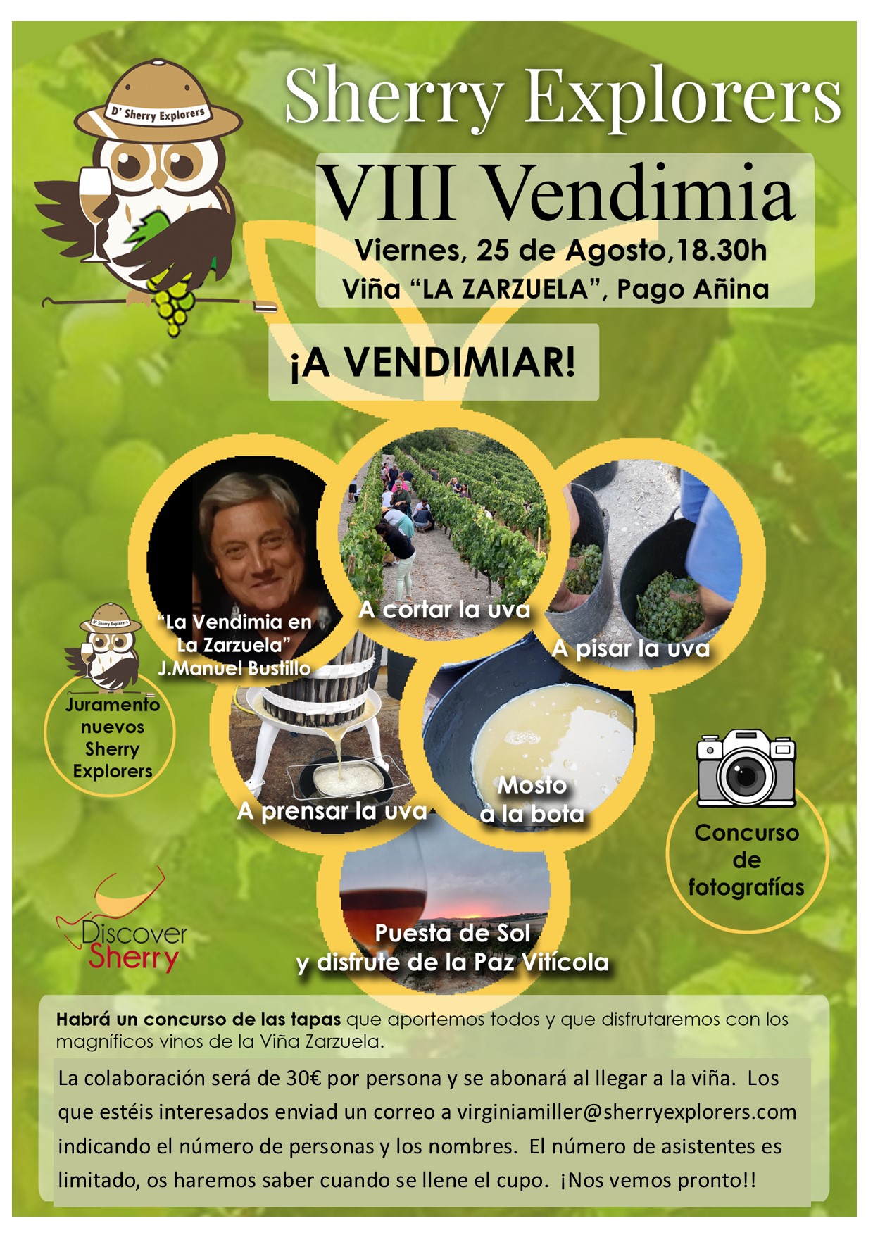VIII VENDIMIA DE LOS SHERRY EXPLORERS. 8th SHERRY EXPLORERS “GRAPE ...